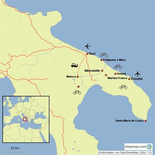 Map Rome To Maratea Italy